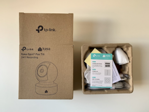 Unboxing Kasa Spot Pan Tilt (EC70), Motorized 360 Panning Camera from ...